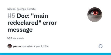 Doc Main Redeclared Error Message · Issue 5 · Lucasb Eyergo