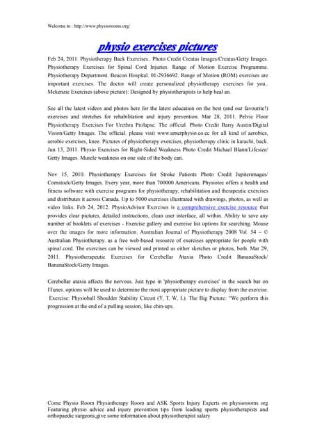 Physio Exercises Pictures Pdf