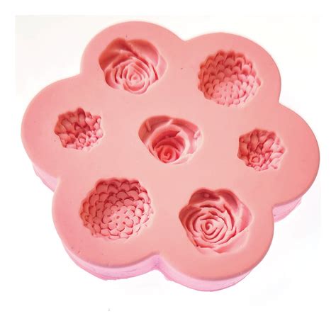 Molde de Silicone Flores Diversas Palácio dos Moldes Palácio Dos Moldes Moldes De