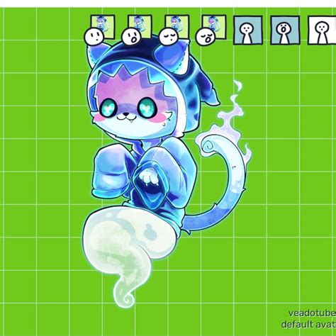 Cute Ghost Cat Pngtuber Premade Pngtuber Twitch Viewadotube Voice