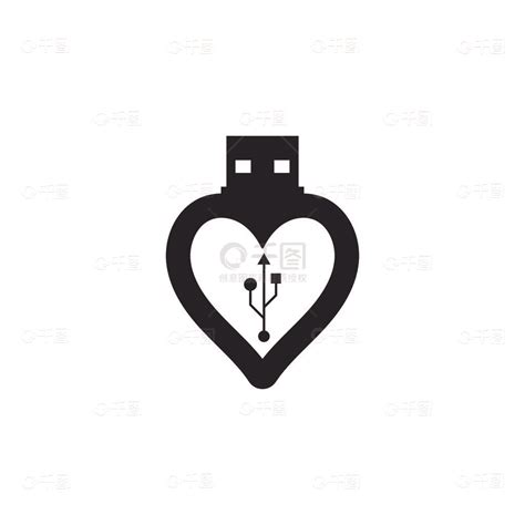 插图免抠元素 Usb 闪存驱动器图标矢量徽标模板插图设计 素材免费下载 2000像素 Eps格式 编号43018846 千图网