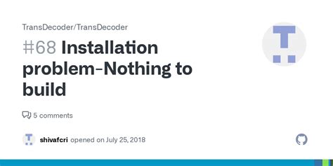 Installation Problem Nothing To Build Issue 68 TransDecoder
