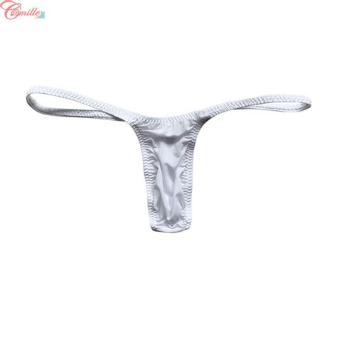 Men Pouch Underwear Elastic G String T Back Low Waist Lingerie Shopee