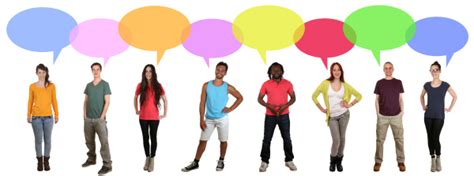Viele Leute Multikulturell People Gruppe Reden Mit Lizenzfreies Bild