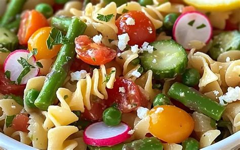 Fresh Spring Vegetable Pasta Salad A Light Colorful And Healthy Recipe