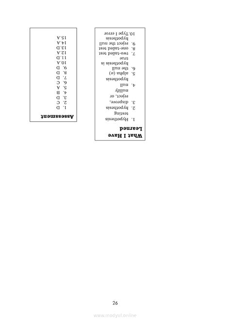 Statistics And Probability Module 1 Testing Hypothesis SHS Modules