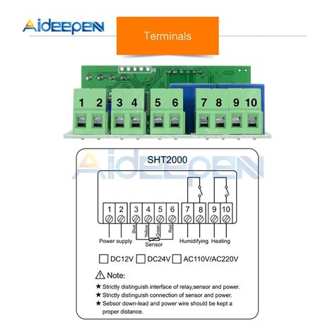 SHT AC V V DC V V Digital Temperature Humidity Controlle Aideepen