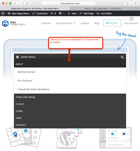 How To Switch A Mega Menu To A Flyout Menu On Mobile Max Mega Menu