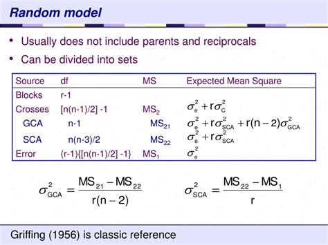 Ppt Module 8 Estimating Genetic Variances Nested Design Gca Sca Diallel Powerpoint