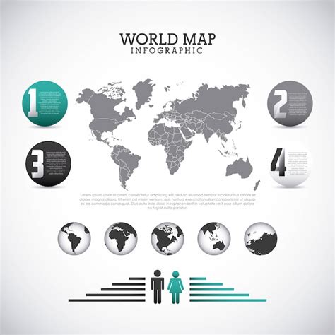 Design De Mapa Do Mundo Vetor Premium