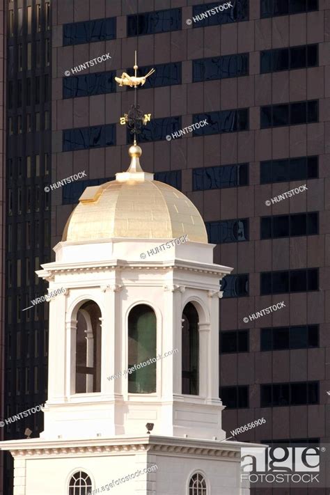 Grasshopper Weather Vane Over Old Town Hall In Faneuil Hall Marketplace