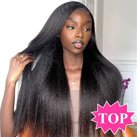 Kinky Straight Wear Go Wig Hd Lace Front 180 Density Glueless Wig