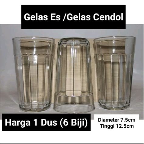 Jual Gelas Es 1012 Isi 6 Pcs Gelas Es Cendol Shopee Indonesia