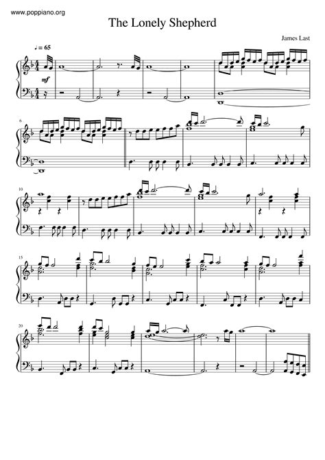 Hymn The Lonely Shepherd Sheet Music Pdf Free Score Download ★