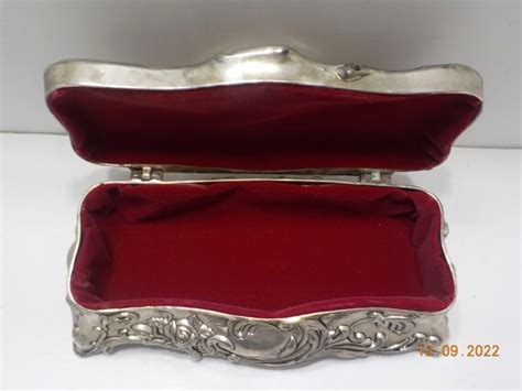 Vintage Godinger Silver Plated Jewelry Casket 21 Lo Gem