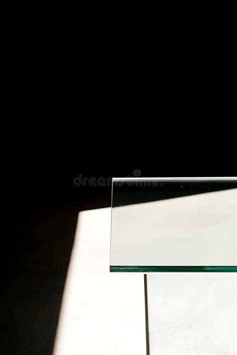 A Glass Table Is Sitting In The Sunlight Stock Image Image Of