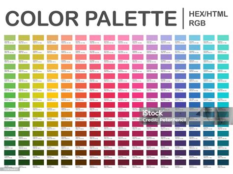 Color Palette Color Chart Print Test Page Color Codes Rgb Hex Html