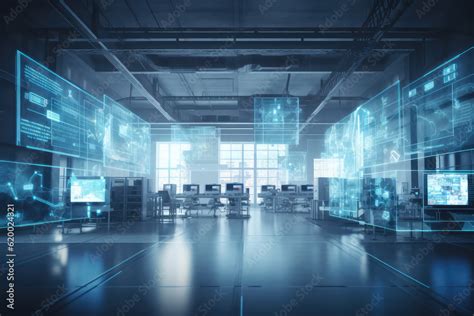Industrial Iot Smart Factory Concept Featuring A Factory Building