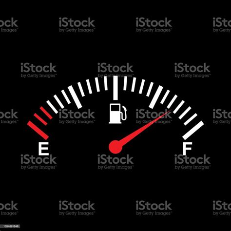 연료 게이지 흰색과 검은 색 배경에 격리 된 연료 표시기 가스 아이콘 측정 다이얼 가솔린 수준 자동 대시 보드의 지표 벡터 가솔린에 대한 스톡 벡터 아트 및 기타 이미지