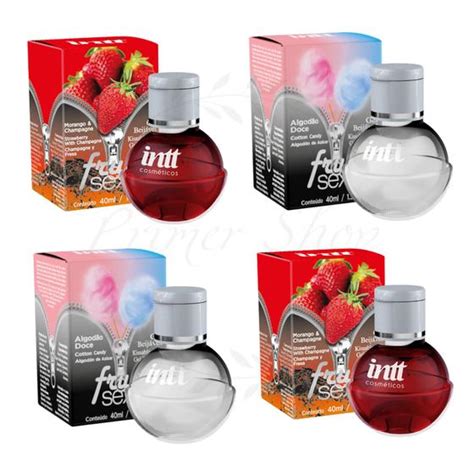 Kit De 4 Fruit Sexy Gel Beijável Comestível Sabores Diferentes Intt