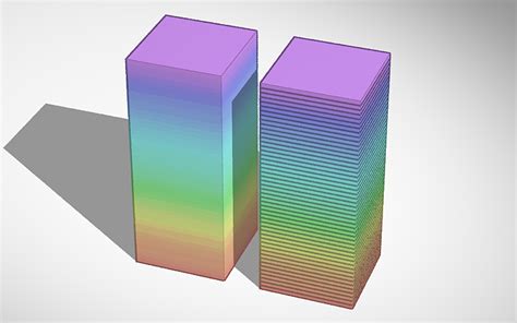 3d design pastel rainbow blocks tinkercad