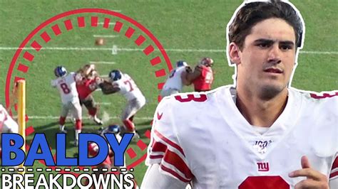 Breaking Down Daniel Jones First Career Start Baldy Breakdowns Youtube