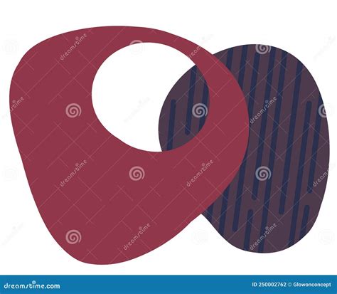 Hand Drawing Blob And Parallel Graphic Lines Hip Organic Art Abstract