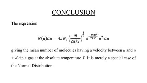 Maxwell Boltzmann Velocity Distribution PPTX