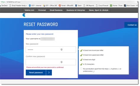 Password Requirements Shaming — Telstra This Is From Id Telstra