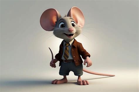 Animated Mouse Character Design Premium Ai Generated Image