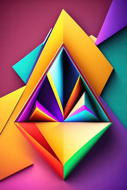 Premium Ai Image 3d Triangular Shapes Background