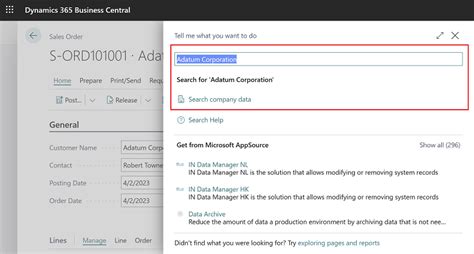 Get To Data Search From Anywhere In Business Central Microsoft Learn