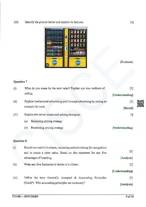 icse commercial applications specimen paper 2025 pdf cisce class 10 commercial applications