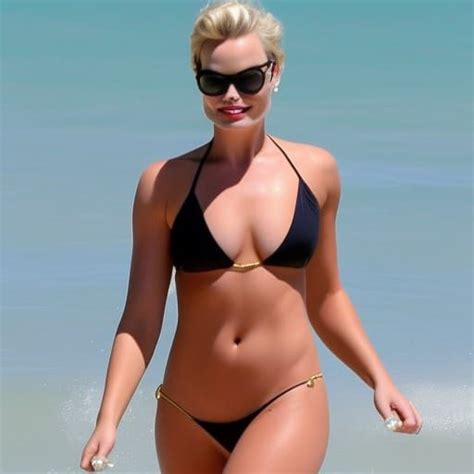 Margot Robbie Tight Micro Bikini Pawgg Ai Generated Artwork