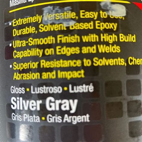 Rust Oleum 9182402 1 Gal Silver Gray 2 Step System Epoxy Mastic Coating