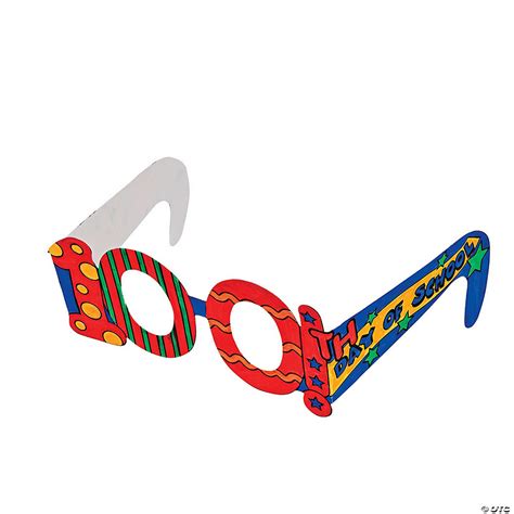 Color Your Own 100th Day Of School Glasses