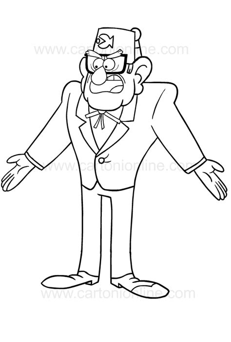 Gravity Falls Coloring Pages Uncle Stan Free Printable Coloring Pages