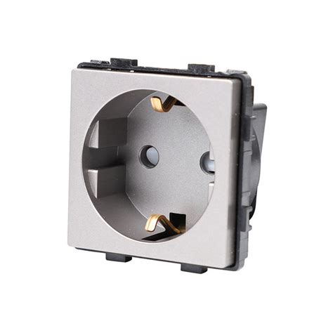 КОНТАКТ С ДЕТСКА ЗАЩИТА МЕХАНИЗЪМ СИВ Luxon