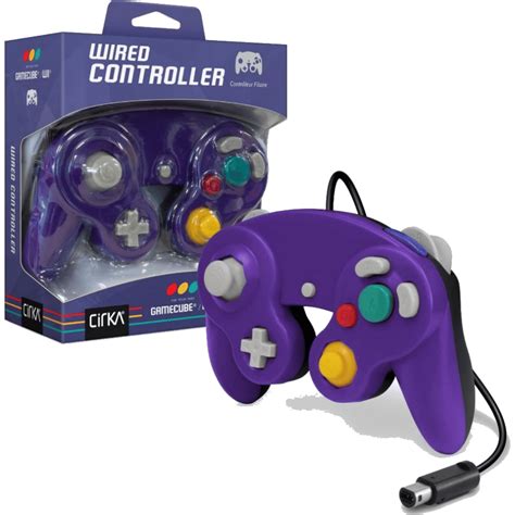Gamecube® Wii® Wired Controller Purple Black [cirka] Video Game Depot