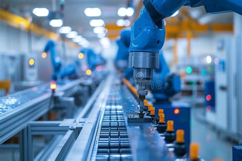 Robotic Arm In A Modern Factory Setting Stock Image Image Of Robotics Efficiency 313814467