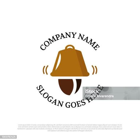 모던 커피 벨 로고 벡터 일러스트레이션 커피 타임 아이콘 로고 커피 브레이크 프리미엄 벡터 로고에 대한 스톡 벡터 아트 및 기타
