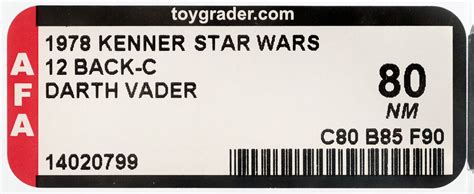 Hakes Star Wars Darth Vader 12 Back C Afa 80 Nm