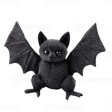 A Black Bat Toy With Big Eyes 49813544 PNG