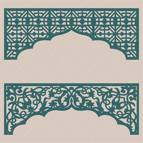 Premium Vector Laser Cutting Design For Temple Mandir Jali Partition