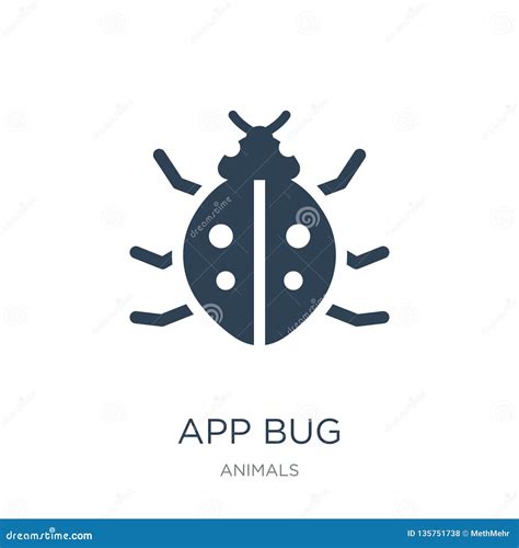 App Bug Icon In Trendy Design Style App Bug Icon Isolated On White Background Stock Vector