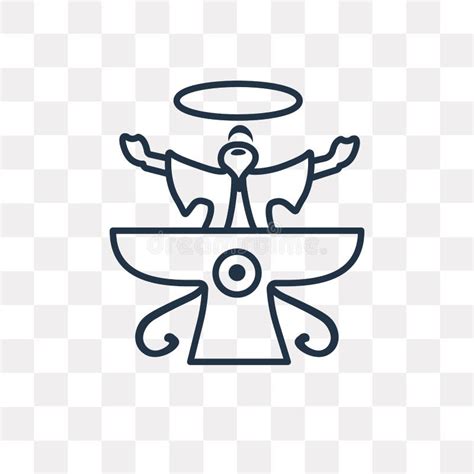 Icono Del Vector De Faravahar En El Fondo Transparente Linear