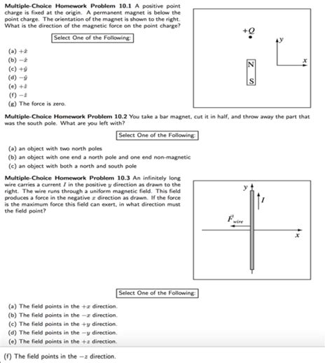 solved multiple choice homework problem 10 1 a positive