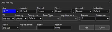 Setting Up Hot Keys On Sterling Trader Pro Online Trading Platform