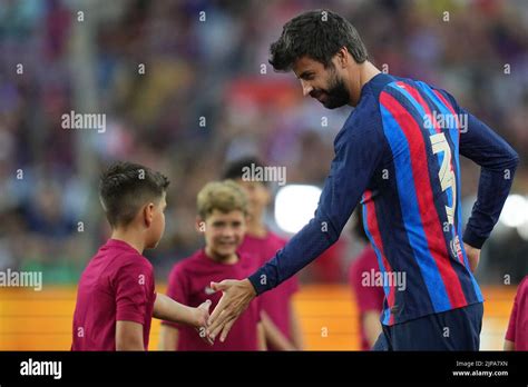 Gerard Pique Of Fc Barcelona During The Joan Gamper Trophy Match