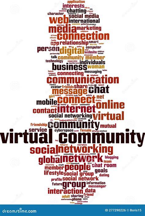 Virtual Community Word Cloud Vector Illustration 277290226